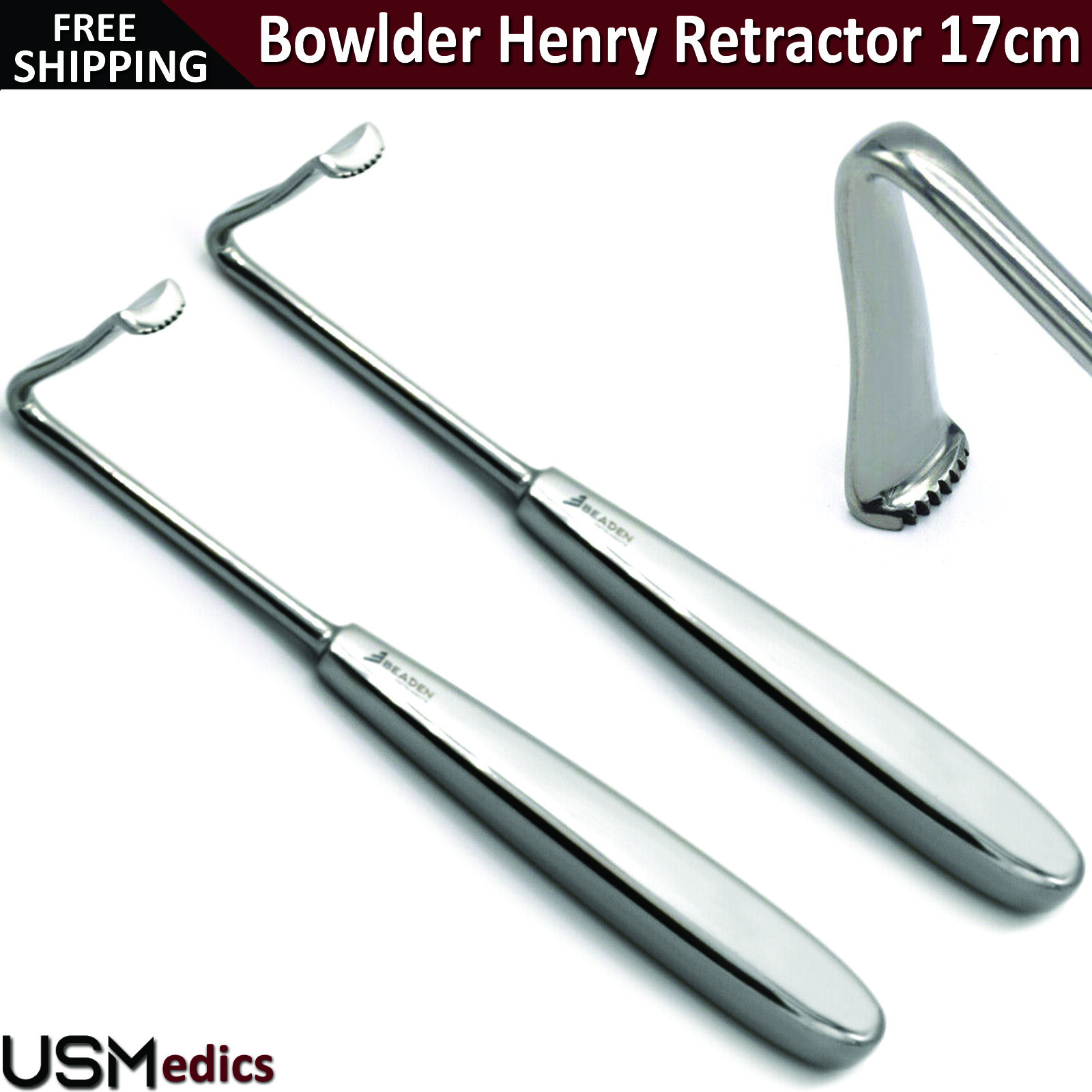 2 Pieces Dental Bowlder Henry Tooth Retractor Surgical Lip-Cheek Tongue ...