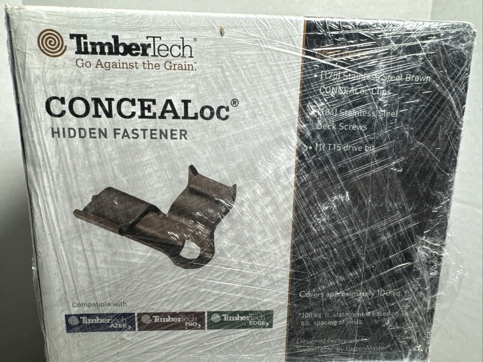 TimberTech - CONCEALoc Hidden Fastener - 175pc 100sq. ft - 2 Boxes ...