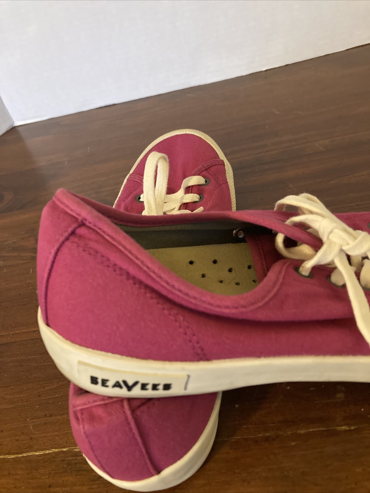 SeaVees Womens Sneaker Monterey Size 8.5 Pink Cotton Fuchia Casual ...