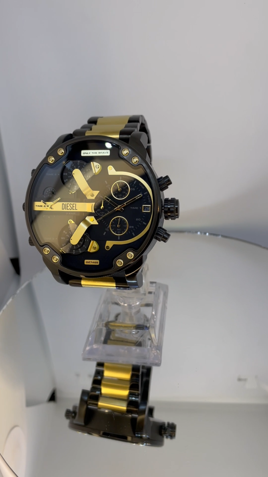 2025 Brand New Diesel Mr. Daddy 2.0 Black and Gold PVD Plated DZ7465 | eBay