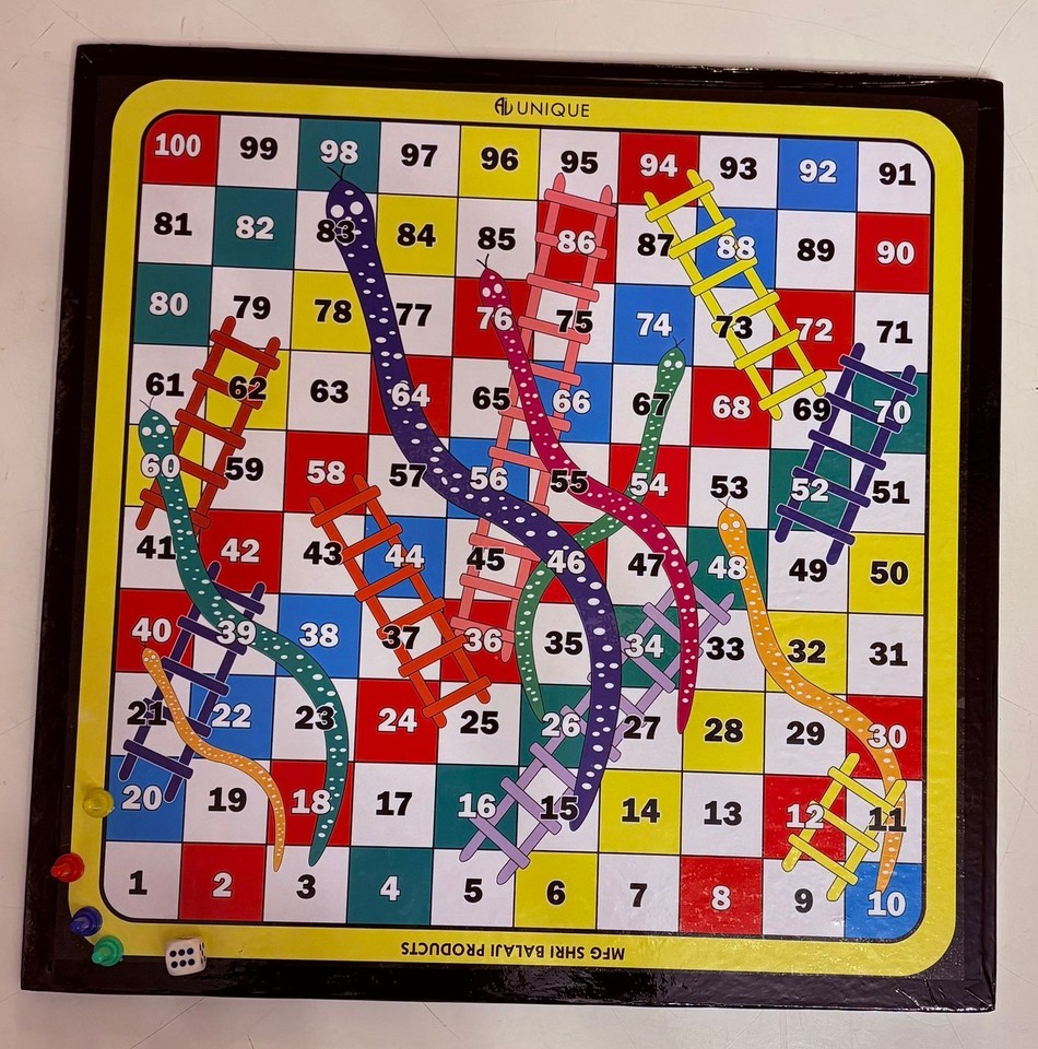 Ludo Game 2-in-1 Ludo & Snake Ladder Game Board for Kids |Complete Set ...