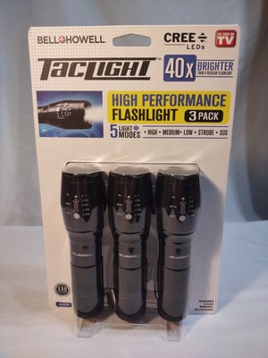 Bell + Howell TacLight High Performance Flashlight 3 Pack - As Seen On ...