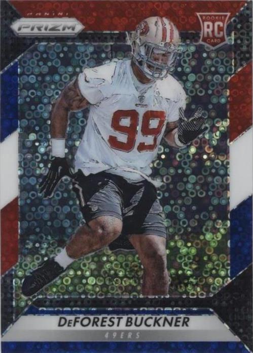 2016 Panini Prizm - Rookie DeForest Buckner #203 Red White & Blue Disco ...