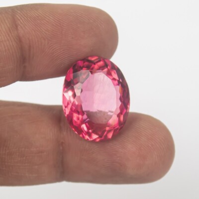 36.0 Ct Certified Natural Translucent Oval Pink Topaz Loose Gemstones ...