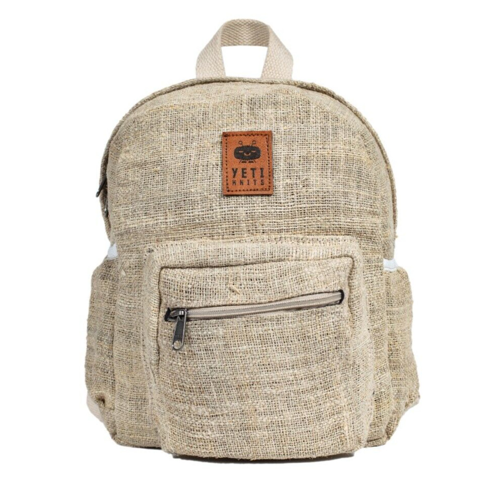 100 % Raw Hemp Mini Backpack - Sustainable and Stylish for Travel ...