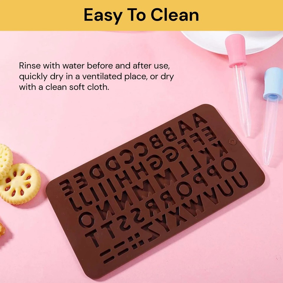 Alphabet Silicone Moulds Letter Cake Jelly Chocolate Baking Candy Mold ...