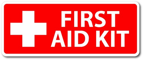 FIRST AID KIT INSIDE EMERGENCY DECAL STICKER USA MADE TRUCK VEHICLE ...