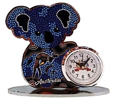 Koala with Aboriginal Art Clock - Blue | eBay