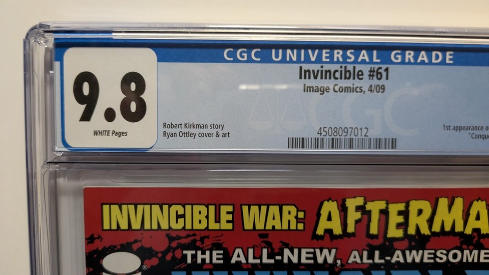 Invincible #61 - CGC 9.8 -"First Appearance of Conquest" - Kirkman ...