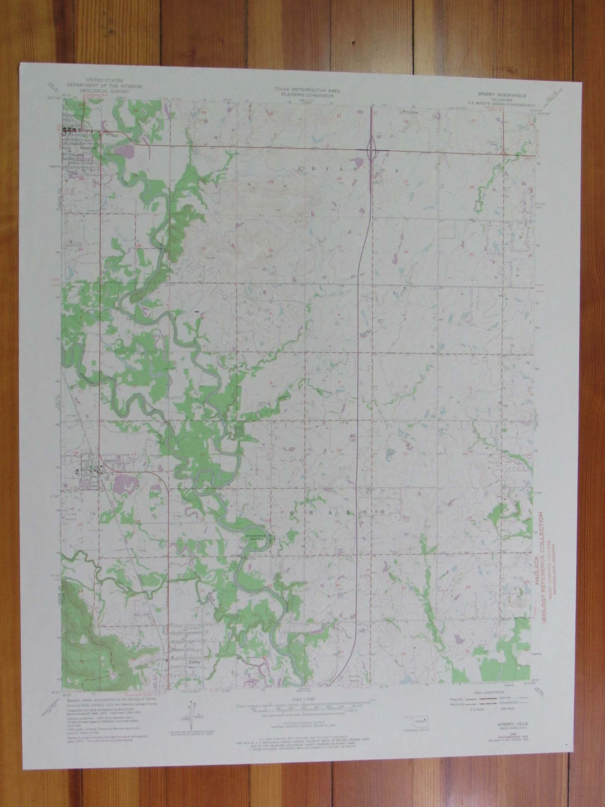 Sperry Oklahoma 1975 Original Vintage USGS Topo Map | eBay
