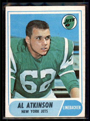 1968 Topps Al Atkinson RC #195 New York Jets | eBay