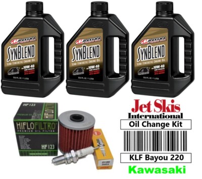 Kawasaki KLF220 Bayou Syn Blend Maxima Oil Change Tune Up Kit KLF 220 ...