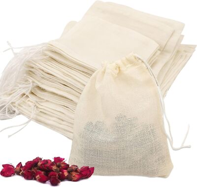 4x6 Inch Spice Bags for Cooking, 30 Pcs Reusable Empty Tea Bags ...