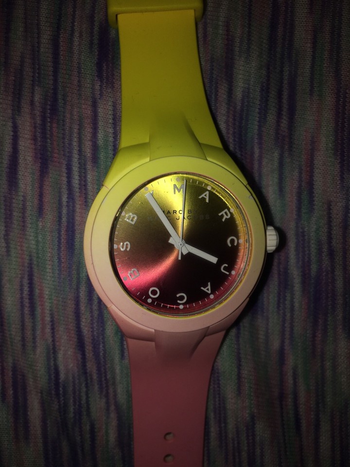 Marc By Marc Jacobs Neon Pink & Yellow Sport X-Up Ombre Ladies Watch | eBay