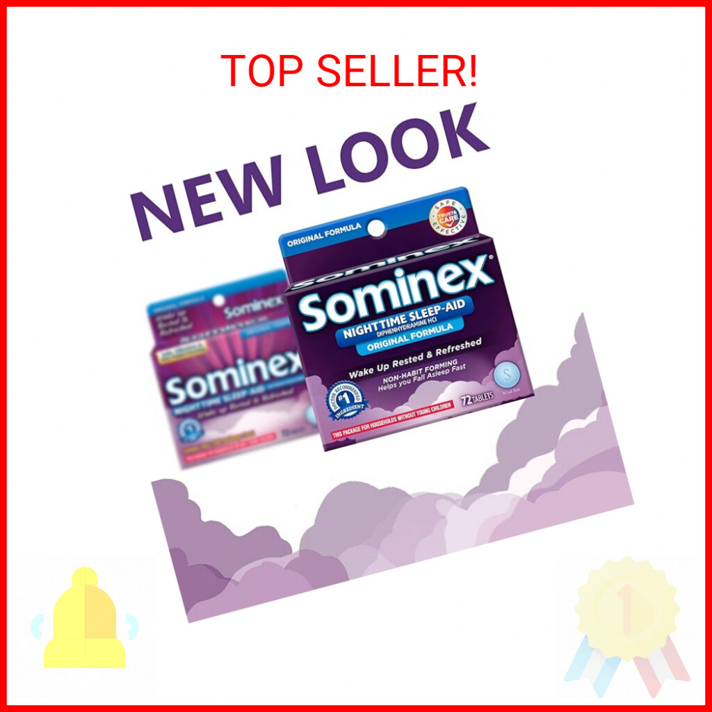 Sominex Nighttime Sleep-Aid Diphenhydramine Sleeping Tablet - 74 Count ...