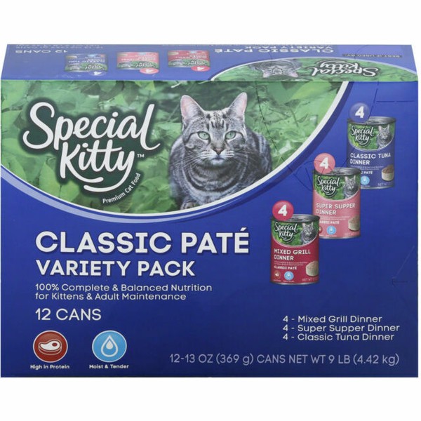 Special Kitty 605388002792 Classic Pate Wet Cat Food Variety Pack 13 Oz ...