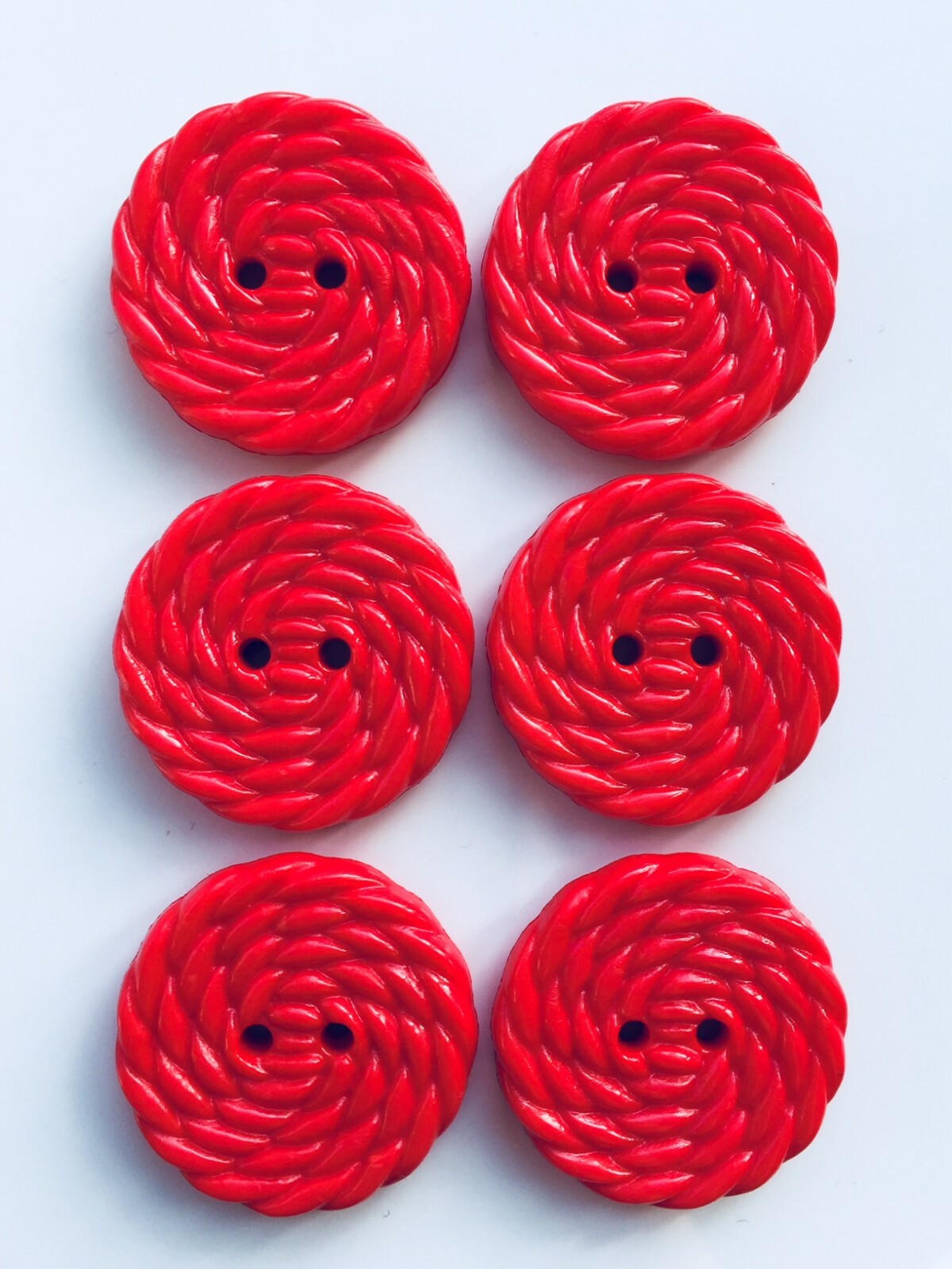 6 x Rope Twist Buttons, Basket Weave, 28mm Wide, Packs of 6, Many ...