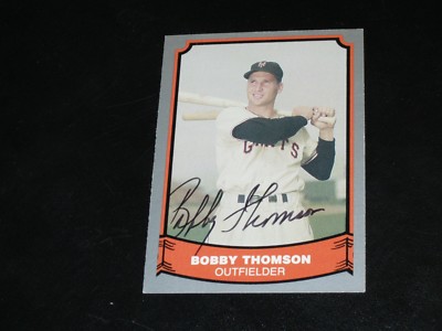 Bobby Thomson AUTOGRAPH BASEBALL CARD | eBay