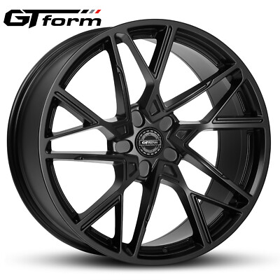 COMMODORE WHEELS 20 INCH STAGGERED GT FORM INTERFLOW BLACK RIMS FOR VE ...