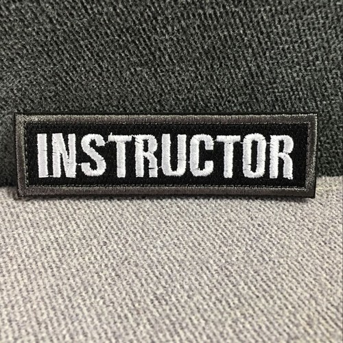 Embroidered INSTRUCTOR Military Tactical Tab Patch Hook Loop DIY ...