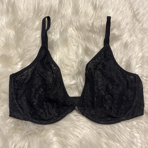 Victorias Secret 32DDD Bra Black Lace Body By Victoria Unlined Plunge ...