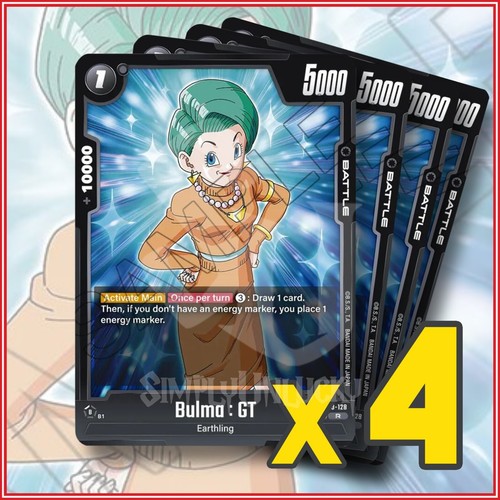 DRAGON BALL SUPER FUSION WORLD: Bulma GT FB03-128 Rare x4 Raging Roar | eBay