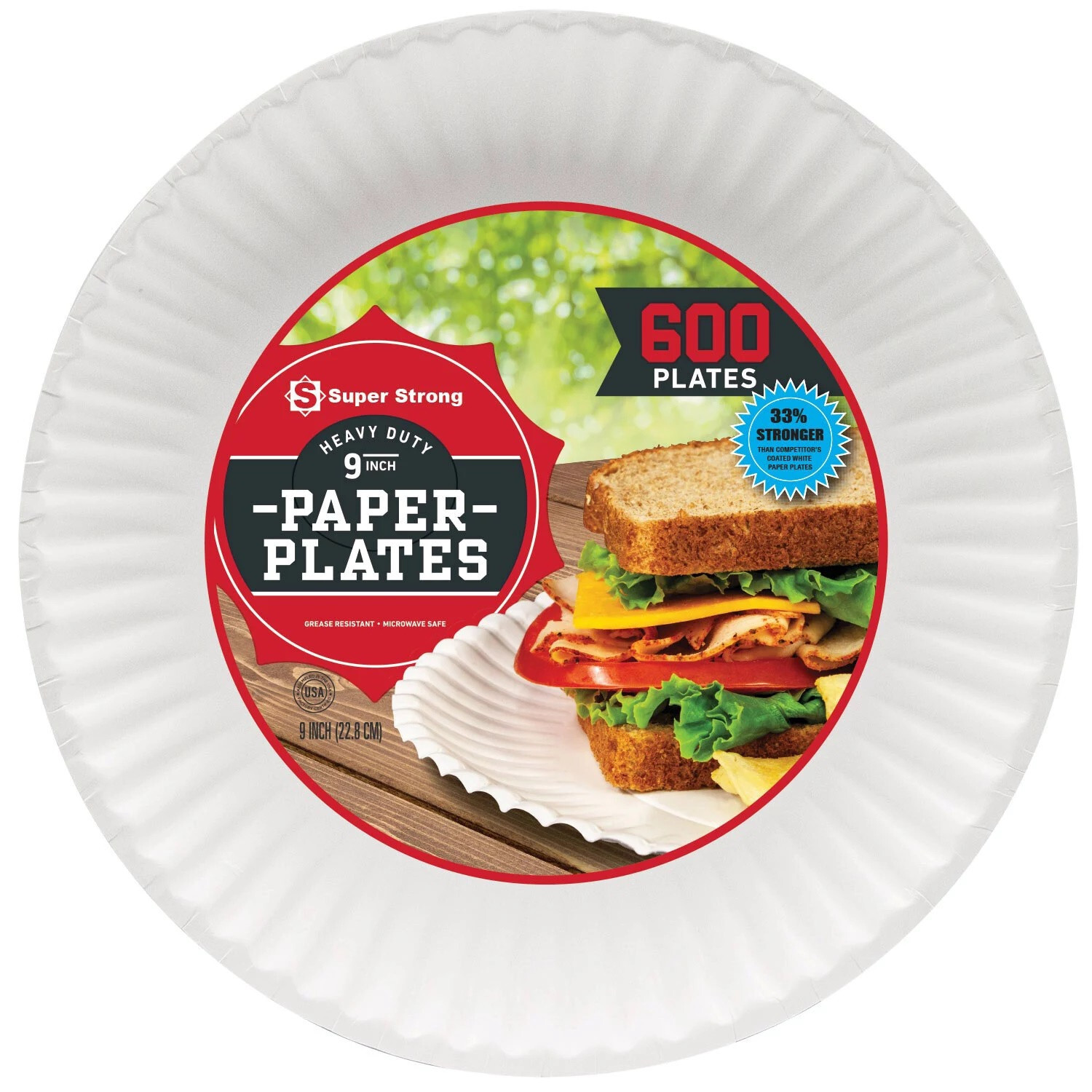 Super Strong Heavy-Duty Paper Plates, 9" (600 ct.) Microwave Safe, Cut ...