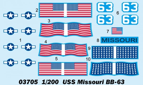 Trumpeter 03705 1/200 USS MISSOURI BB-63 Model Kit | eBay
