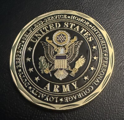 US Army Challenge Coin United States Army Values Coin In Plastic Csse ...