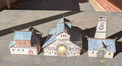 Warhammer 4th Edition Bugmans Brewery Village with all roof decorations ...