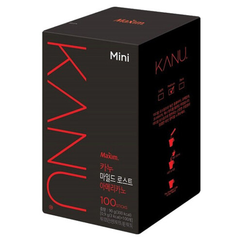 DONGSUH KANU Mini Mild Roast Americano 0.9g x 100 sticks Korean Instant ...