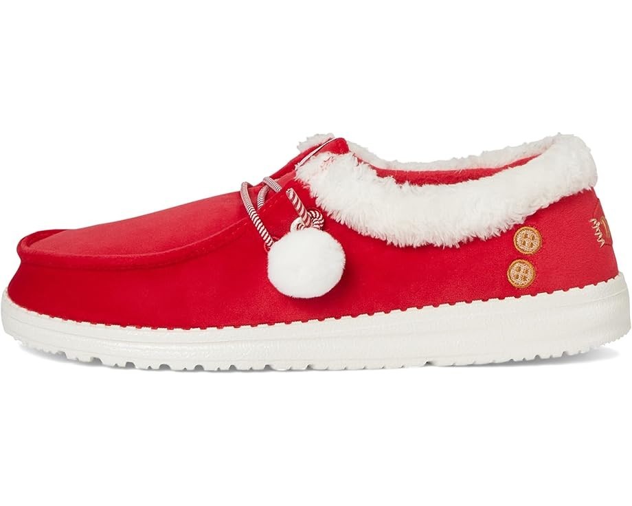 Hey Dude Wendy Mrs Claus Women's Sneakers & Athletic Shoes Red Soft NEW ...