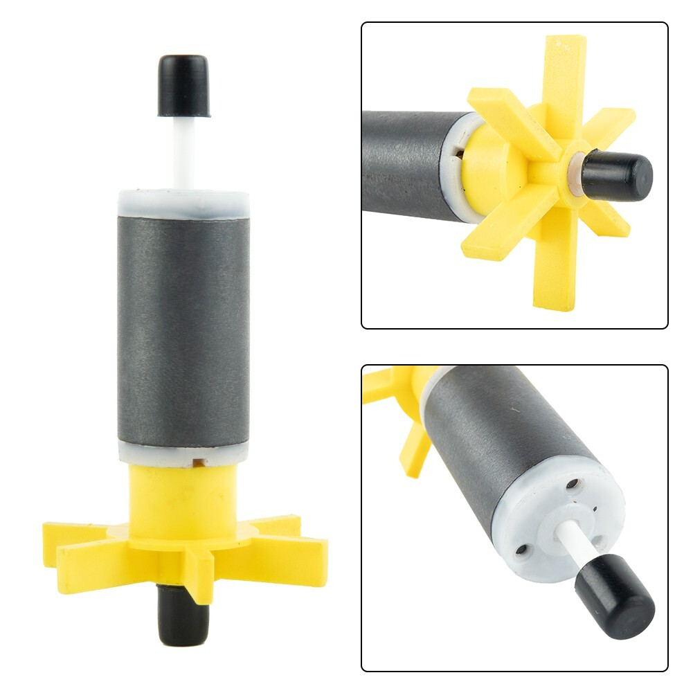 6 Impellers Pump Rotor Replacement Yellow Impeller Rotor Shaft Bearing ...