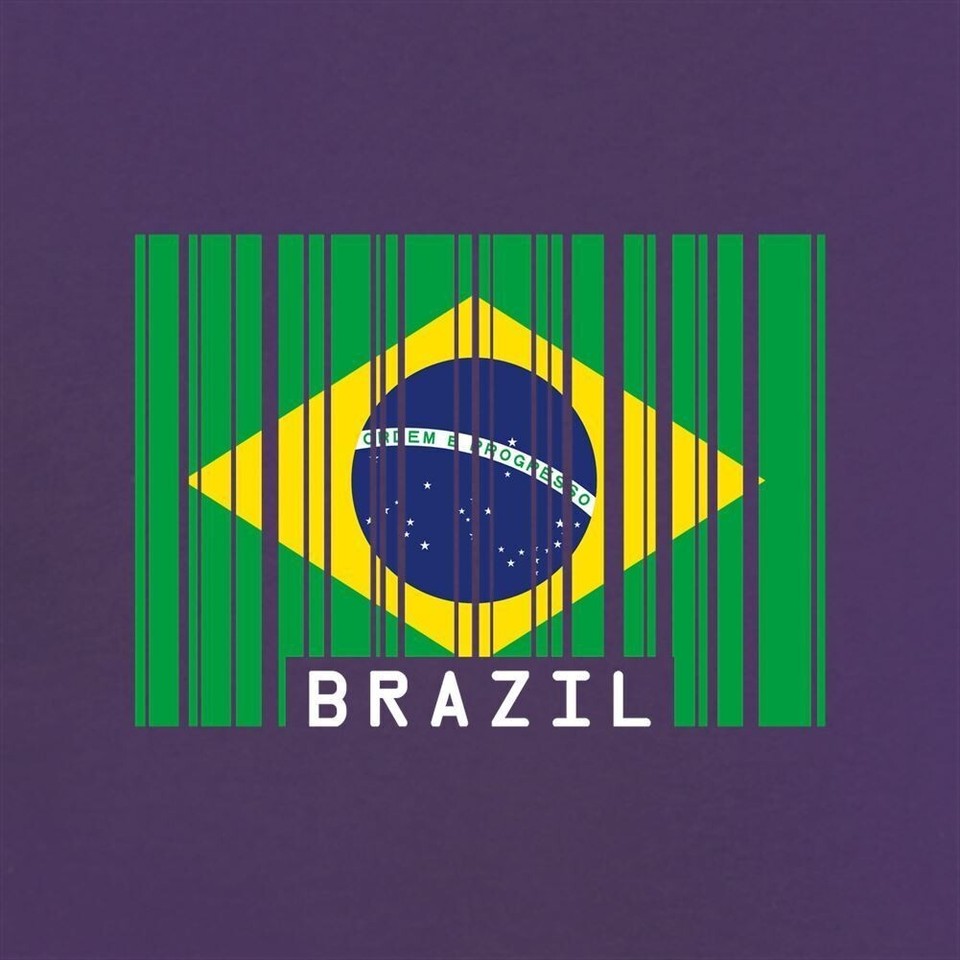 Brazil Barcode Style Flag - Unisex Kids Apron - Brazilian Country ...