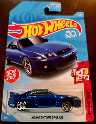 Hot Wheels 2018 Nissan Skyline GT-R R33 Blue HW Then And Now *WHEEL ...