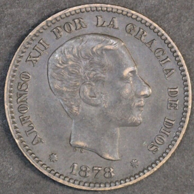 1878 Spain 5 Centimos Coin High grade | eBay