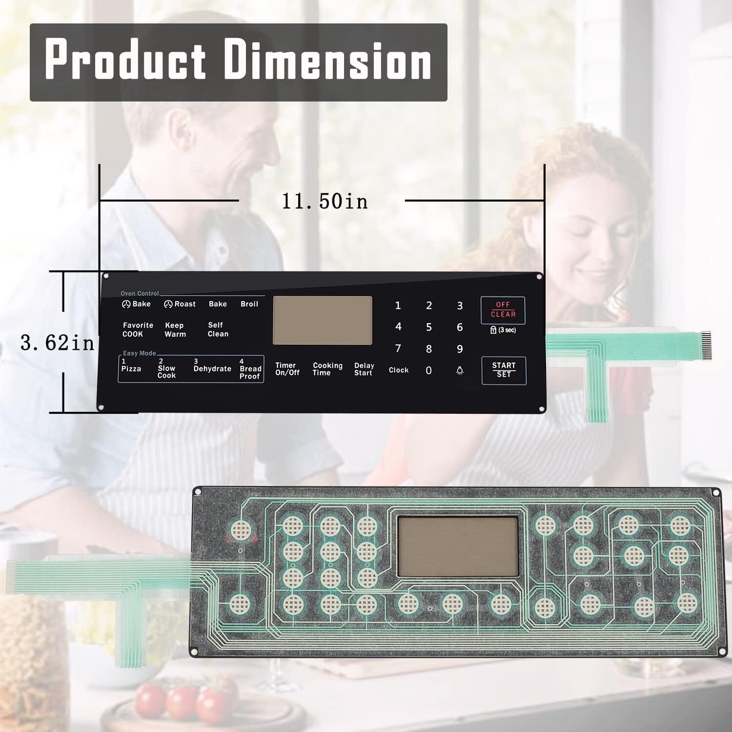 DG34-00027B for Samsung Range Membrane Switch Touchpad Overlay DG34 ...