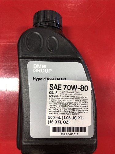 BMW Hypoid Axle Oil G3 SAE 70W-80 GL-5 PN 83222413512 | eBay