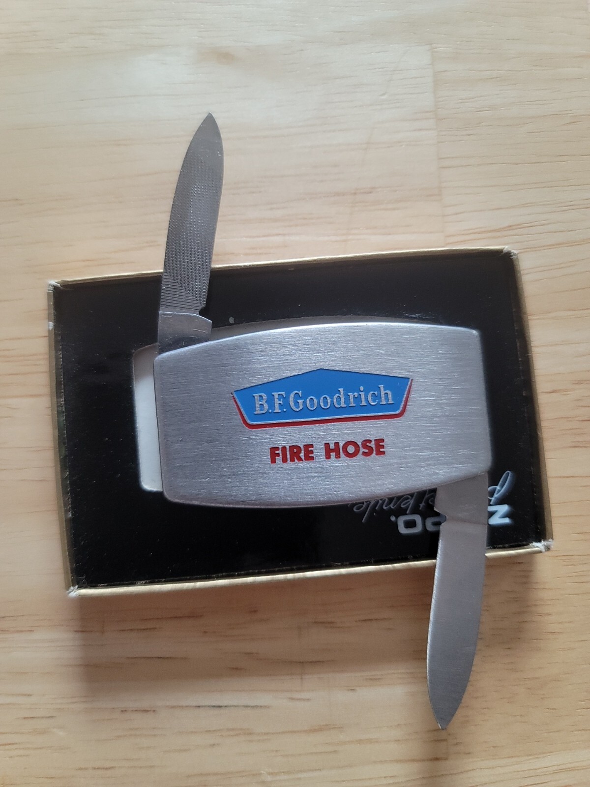 Vintage BF GOODRICH FIRE HOSE Zippo Pocket Knife Unused Original Box | eBay