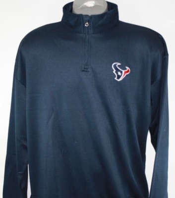 Mens NFL Houston Texans Navy Blue Birdseye 1/4 Zip Football Pullover | eBay