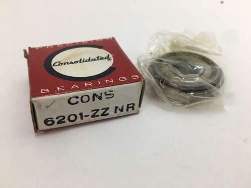 CONS 6201ZZNR Bearing Metal Seals w/snap ring 12x32x10 mm 6201 ZZ NR ...