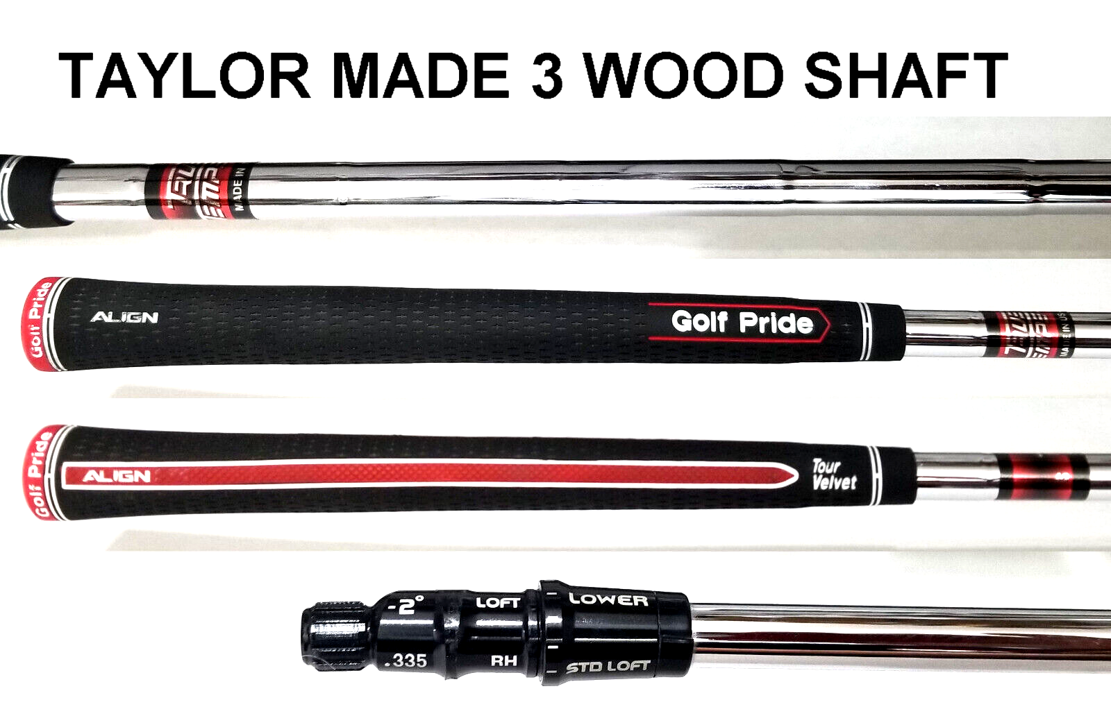 TaylorMade 3 Wood Shaft RARE Stiff Steel True Temper fit STEALTH SIM M1 ...