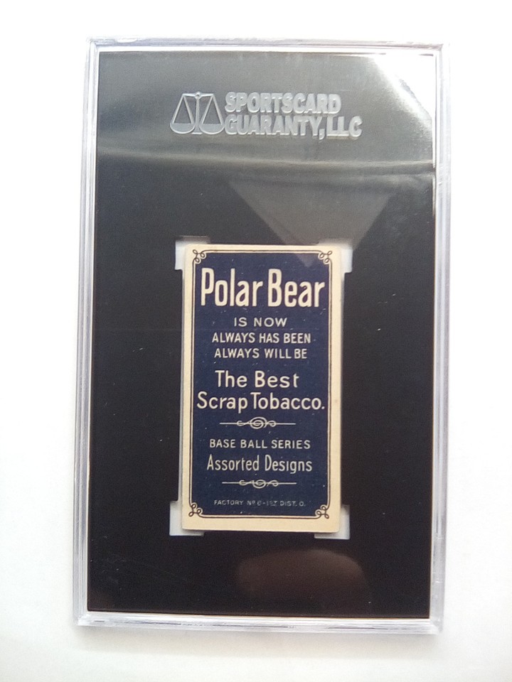 1909 T206 Sherry Magee Polar Bear Bat On Shoulder Phillies VARIATION ...