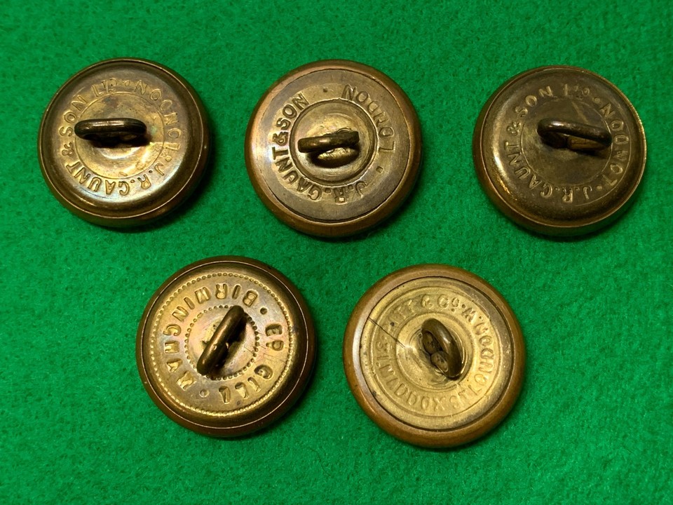 5 Royal Air Force RAF Uniform KC WW2 Era 23mm Brass Buttons Gaunt Pitt ...