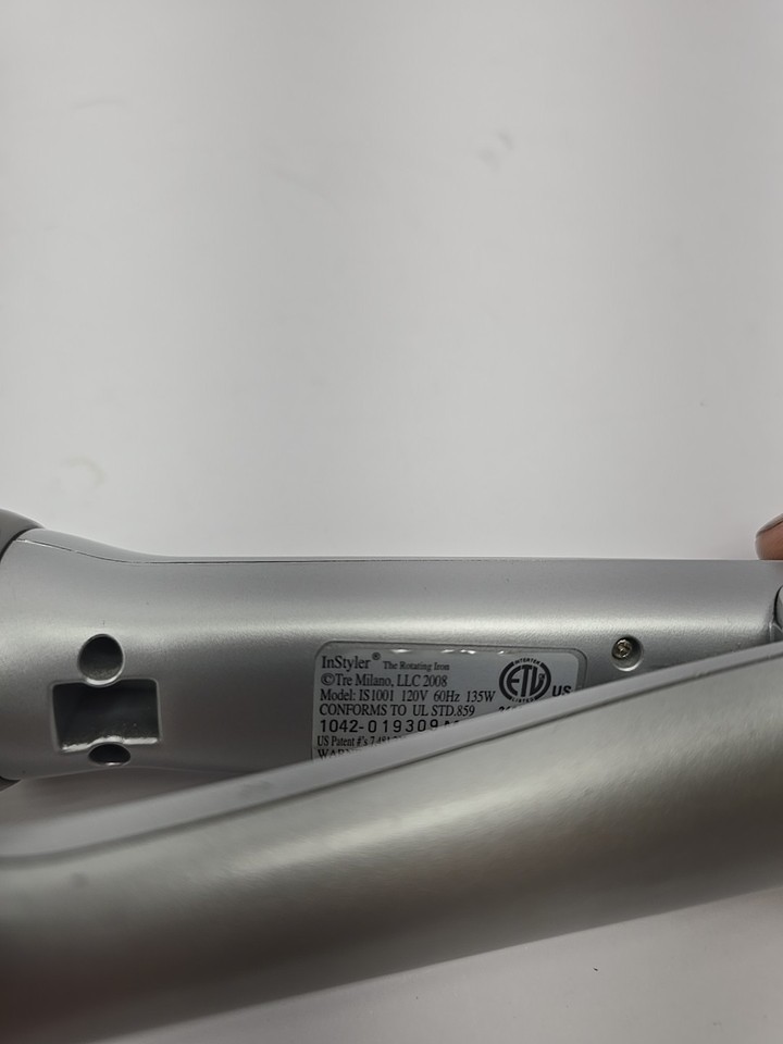 InStyler Original Rotating Hot Iron 1 1/4" Barrel Silver IS1001 Tested ...