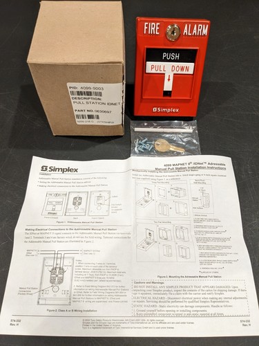Simplex 4099-9003 MAPNET II IDNet Addressable Fire Alarm Manual Pull ...