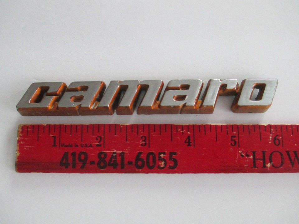 1980's? CHEVROLET CAMARO BERLINETTA FENDER EMBLEM BADGE Nameplate OEM ...