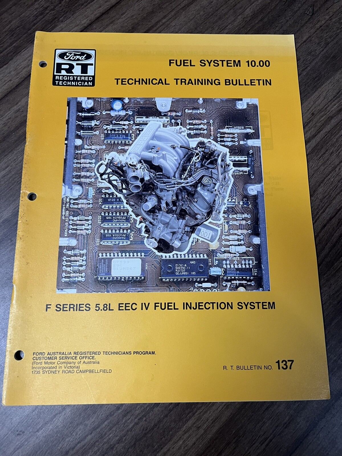 FORD Registered Technician Training Book 5.8 F SERIES 351 WINDSOR FUEL ...