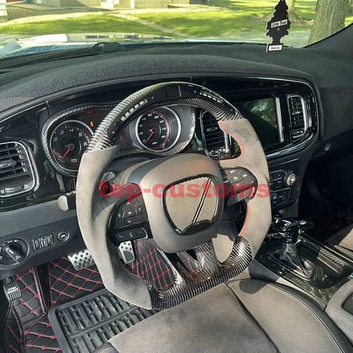 LED Carbon Fiber Steering Wheel For charger challenger hellcat durango ...