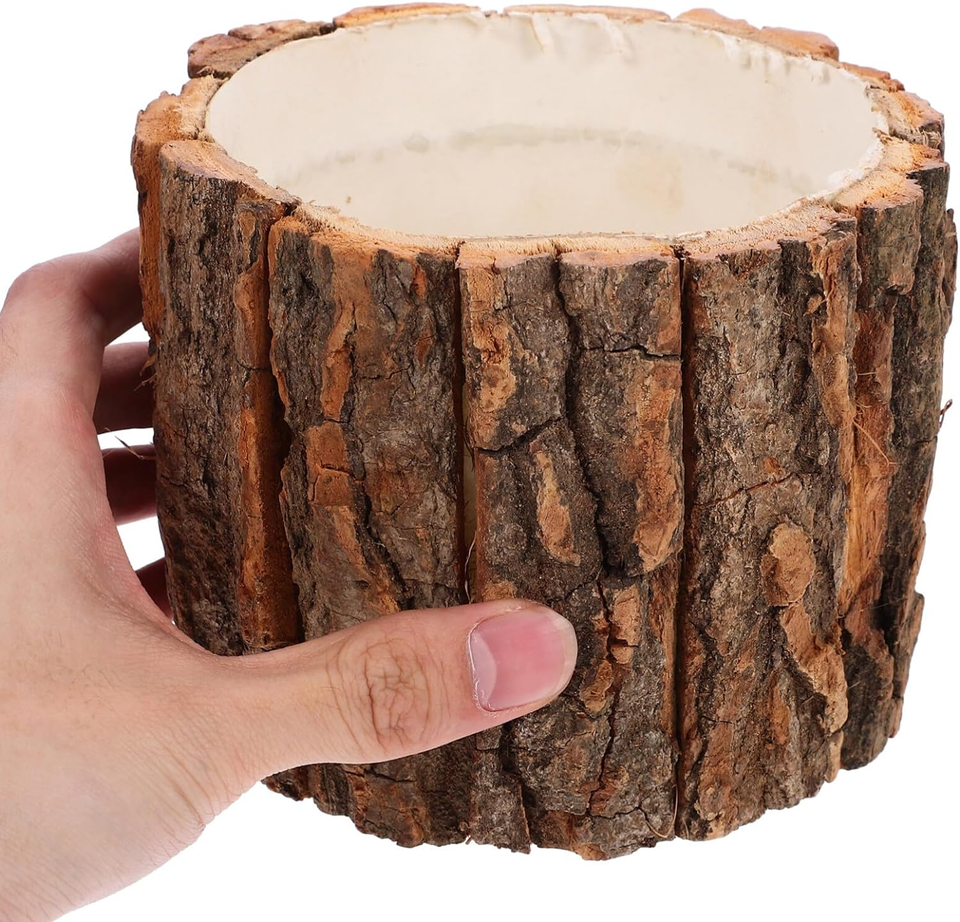 2Pcs Wood Tree Pencil Holder Funny Pen Cup Rustic Pencil Case ...